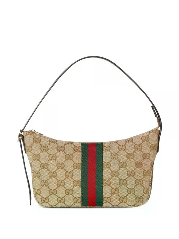 Gucci Small Lunetta Gg Canvas Shoulder Bag - Neutrals
