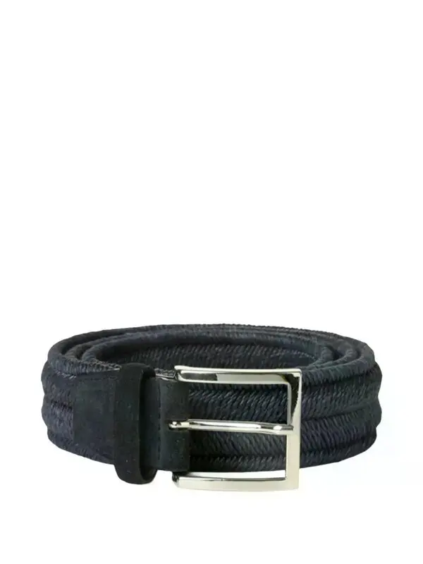 ORTIGNI Linen Bucklet Belt - Blue