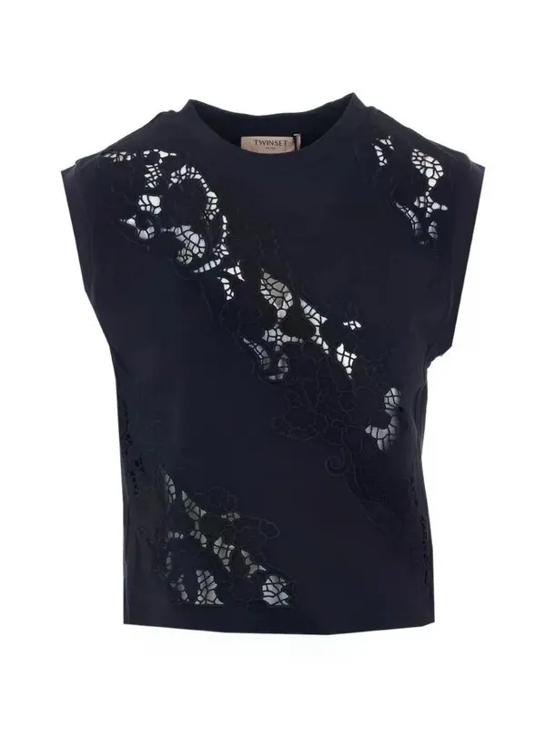 TWINSET Floral-embroidered T-shirt