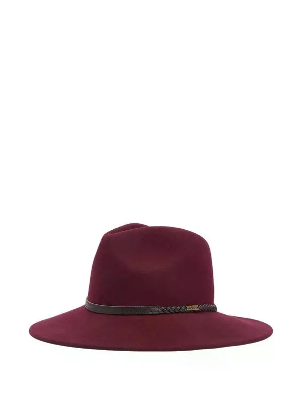 Barbour Tack Fedora Braided-trim Hat - Red