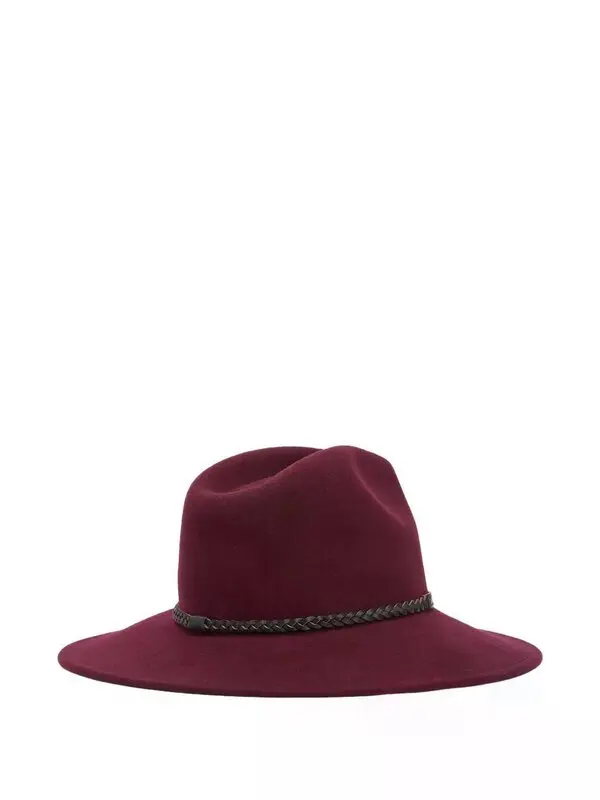 Barbour Tack Fedora Braided-trim Hat - Red
