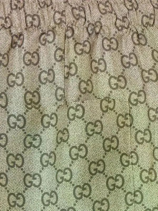 Gucci Gg Supreme Silk-twill Trousers