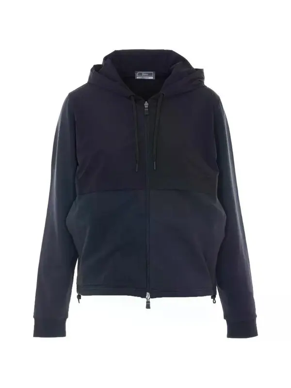Herno Panelled Zip-up Hoodie