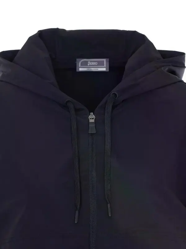 Herno Panelled Zip-up Hoodie
