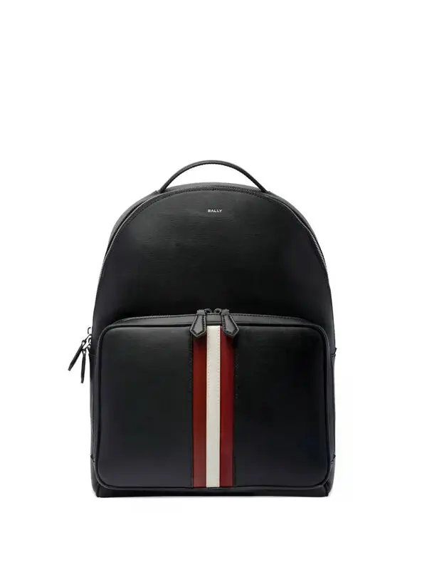 Bally Mythos Stripe-detail Backpack - Black