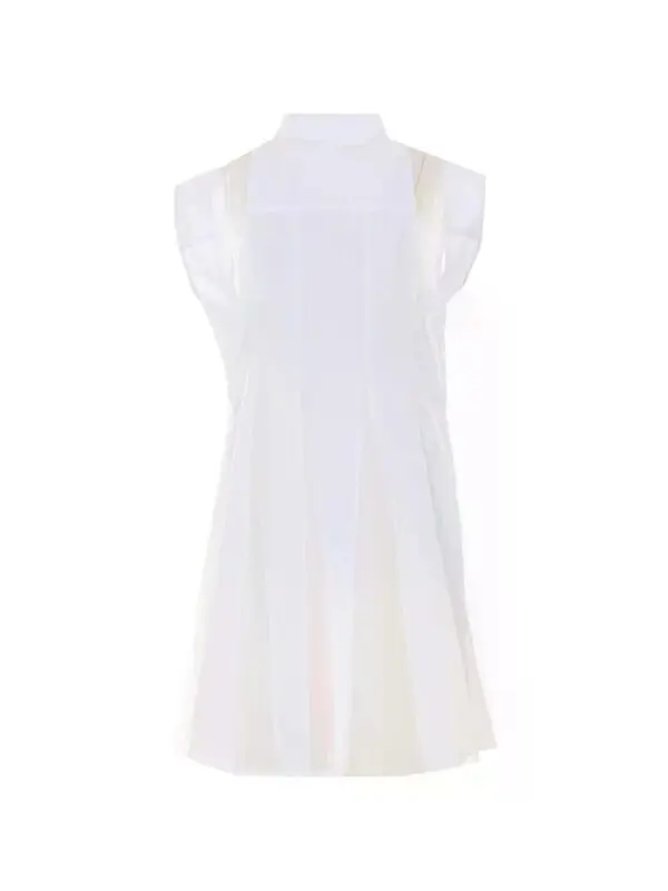 Sacai Tulle-panelled Sleeveless Dress