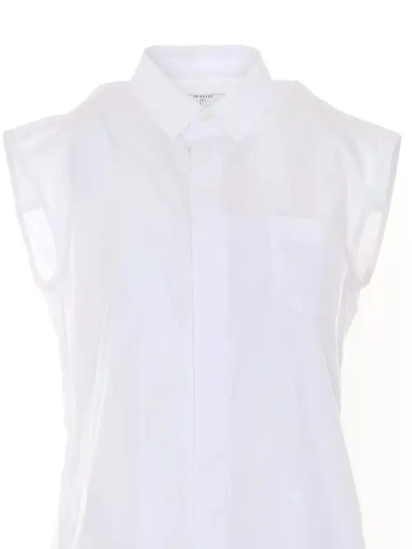 Sacai Tulle-panelled Sleeveless Dress
