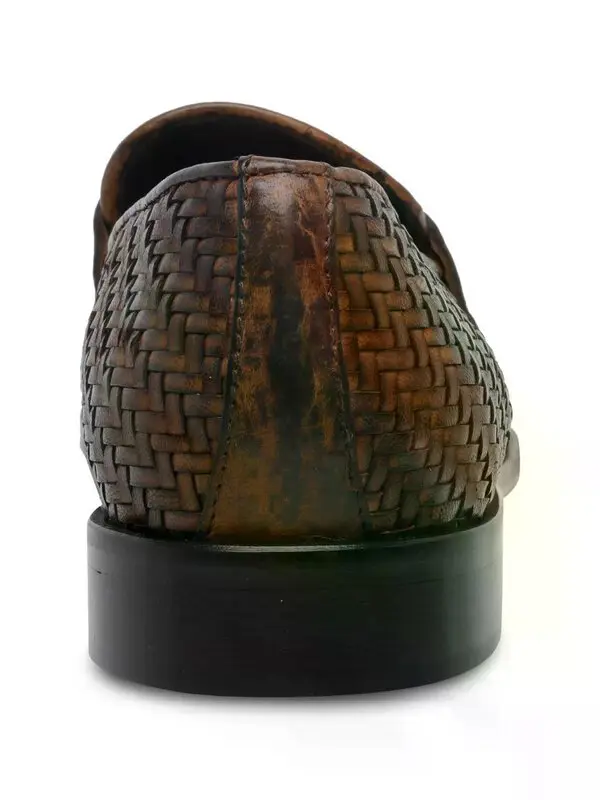 PAWELK'S Woven Leather Loafers