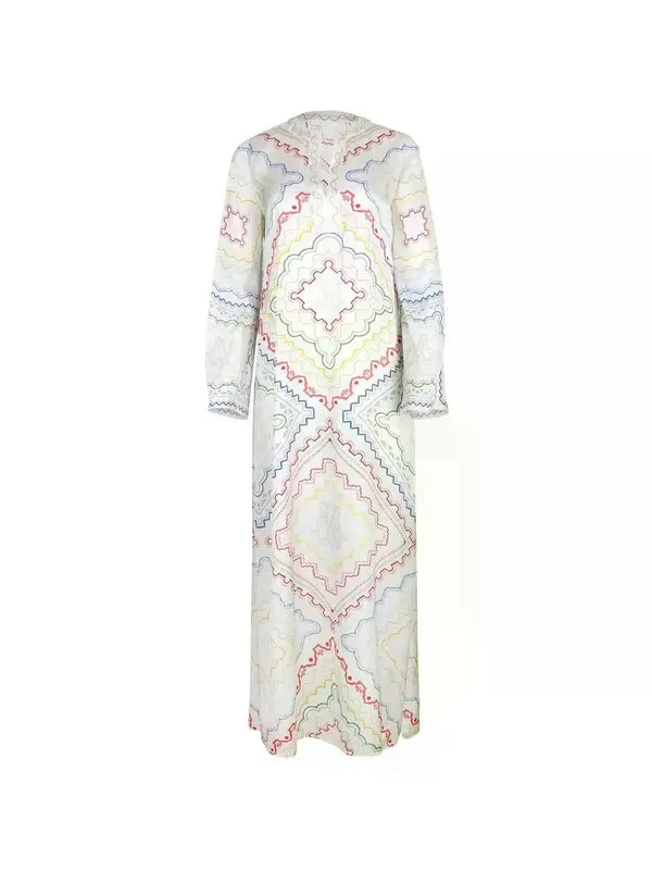 MARY KATRANTZOU Collins Geometric-print Kaftan Dress