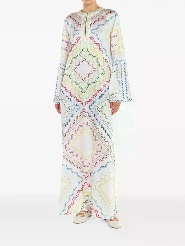 MARY KATRANTZOU Collins Geometric-print Kaftan Dress