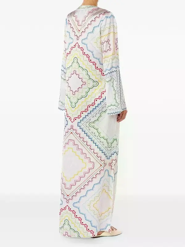 MARY KATRANTZOU Collins Geometric-print Kaftan Dress