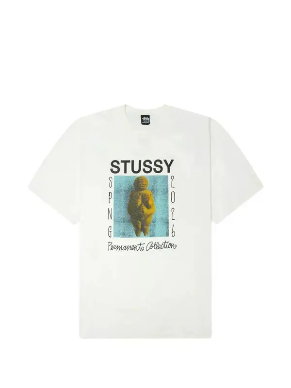 StÜssy Graphic-print Cotton T-shirt - Neutrals