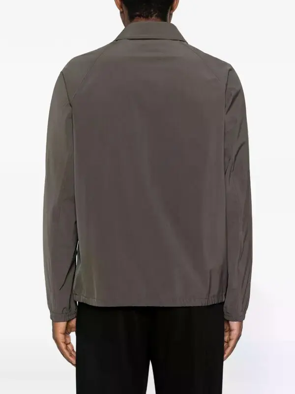 Emporio Armani Logo-embroidered Raglan-sleeve Jacket - Brown