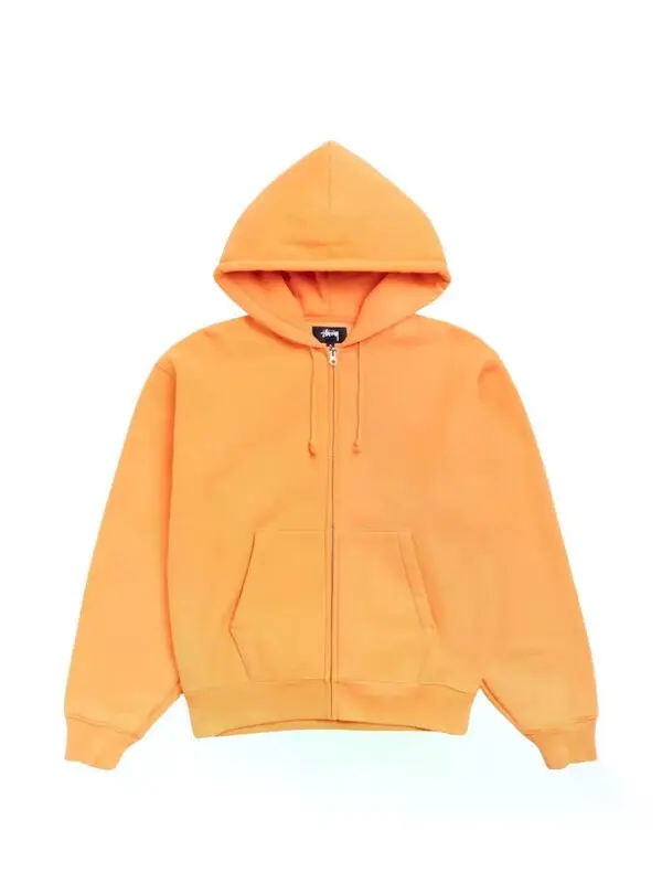 StÜssy Graphic-print Zip-up Hoodie - Orange