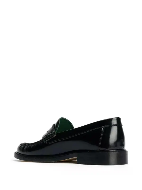 VINNY'S Yardee Moccasin Loafers - Black