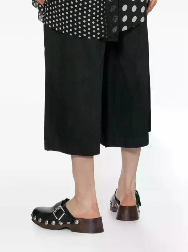 Comme Des Garçons Elasticated-waistband Wide-leg Trousers - Black