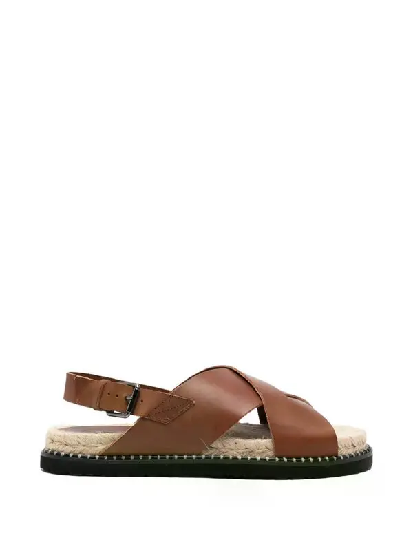 CastaÑer Tiago/261 Crossover Leather Sandals - Brown