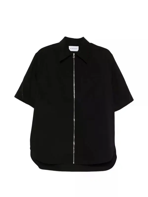 Givenchy Zip-up Short-sleeve Shirt