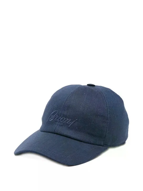 Brioni Embroidered Logo Baseball Cap - Blue