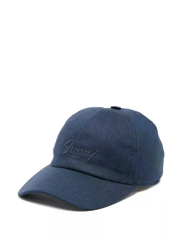 Brioni Embroidered Logo Baseball Cap - Blue