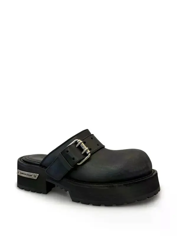 Balenciaga Venom Buckle Mules - Black