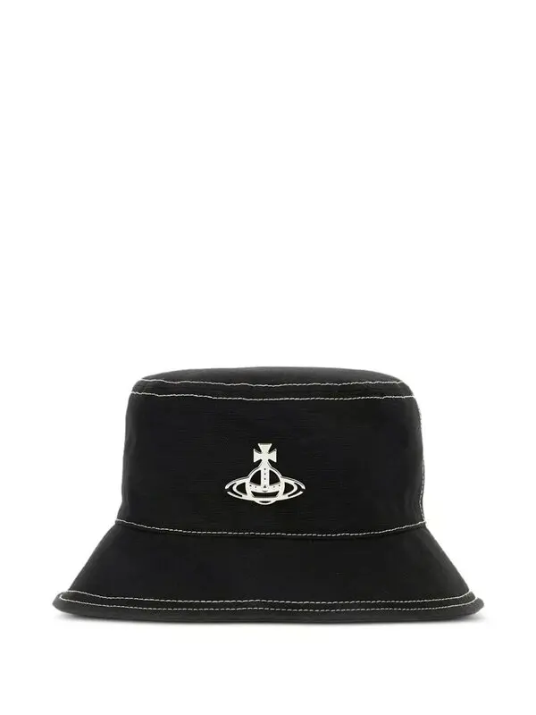 VIVIENNE WESTWOOD Orb Contrast-stitch Bucket Hat - Black