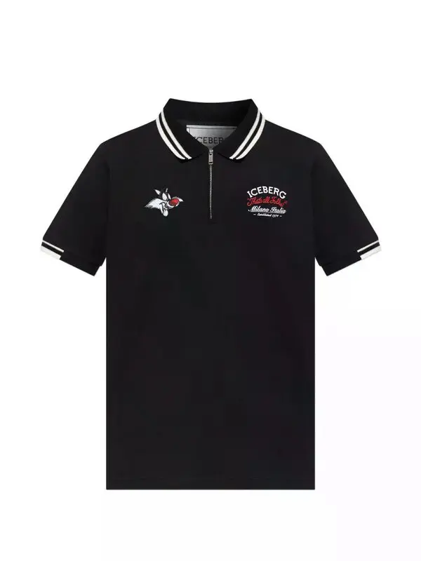 Iceberg Embroidered Tipped Polo Shirt