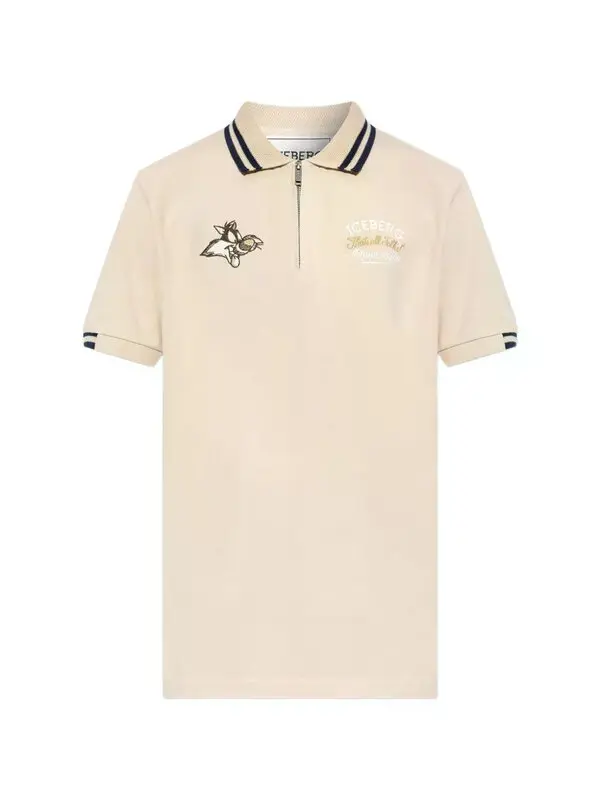 Iceberg Embroidered Piqué Polo Shirt