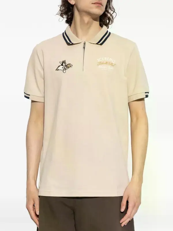 Iceberg Embroidered Piqué Polo Shirt