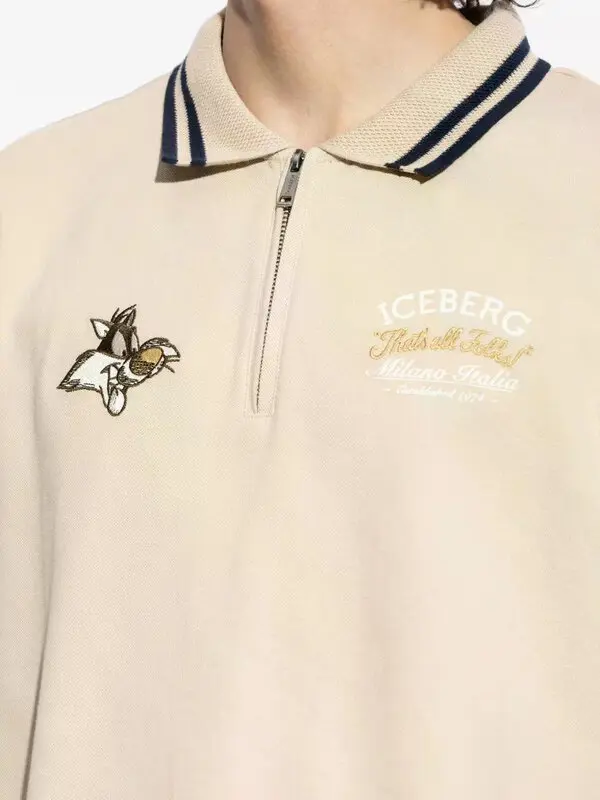 Iceberg Embroidered Piqué Polo Shirt