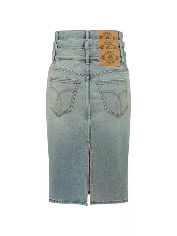 Fiorucci Triple-waistband Denim Skirt