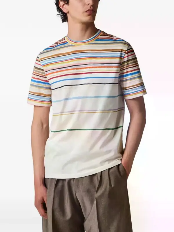 Paul Smith Stripe-pattern T-shirt - White