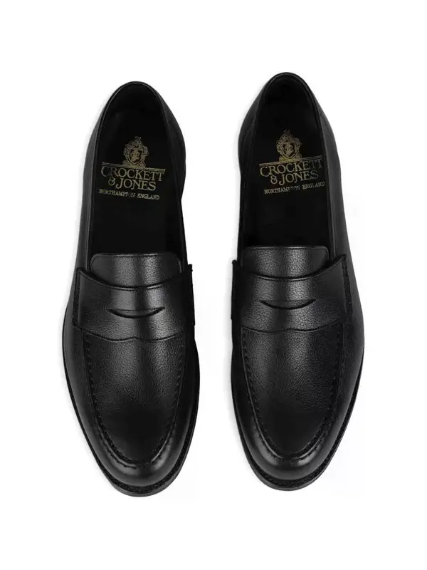 Crockett & Jones Harvard Pebbled Leather Loafers
