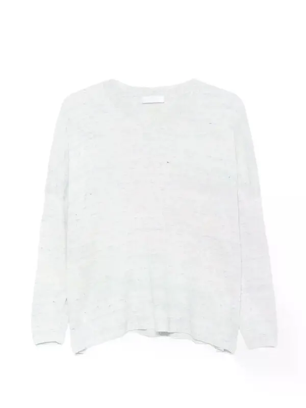 Fedeli Marl-effect Crew-neck Sweater - Blue