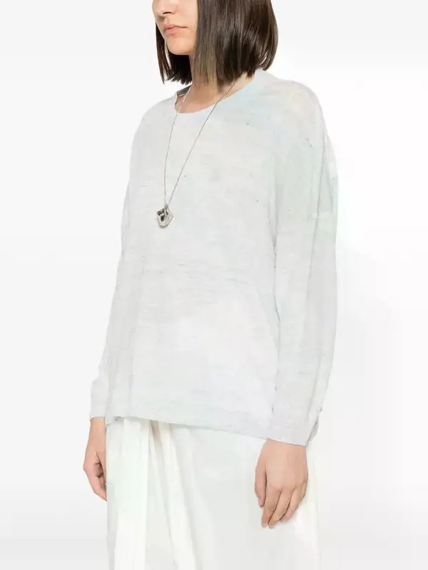 Fedeli Marl-effect Crew-neck Sweater - Blue