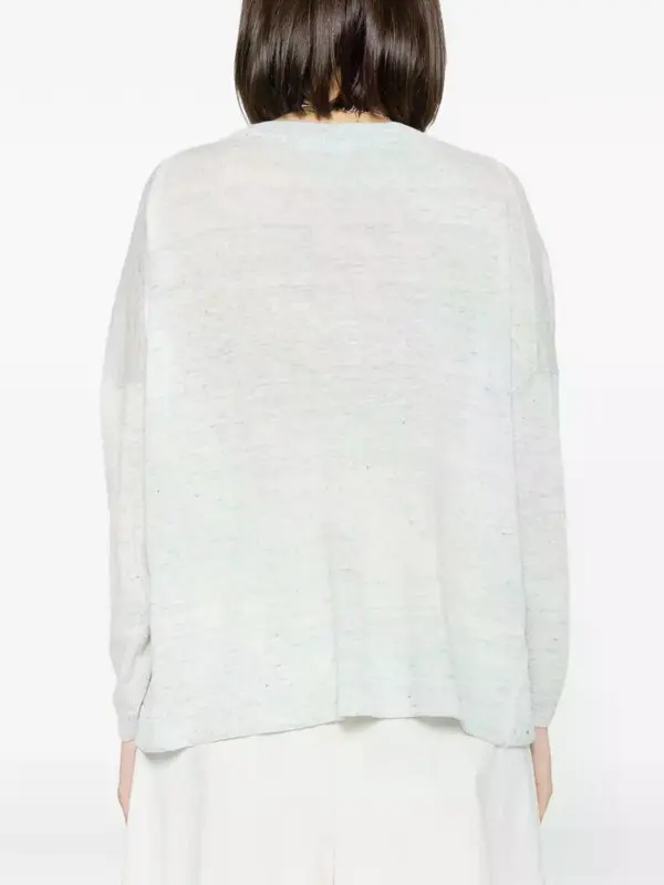 Fedeli Marl-effect Crew-neck Sweater - Blue