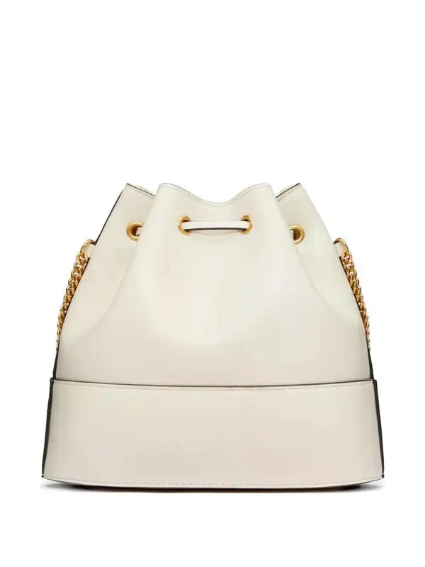 Valentino Garavani Mini Vlogo Signature Bucket Bag In Nappa Leather - Neutrals