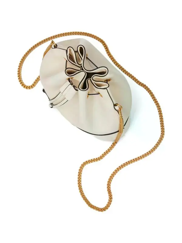 Valentino Garavani Mini Vlogo Signature Bucket Bag In Nappa Leather - Neutrals