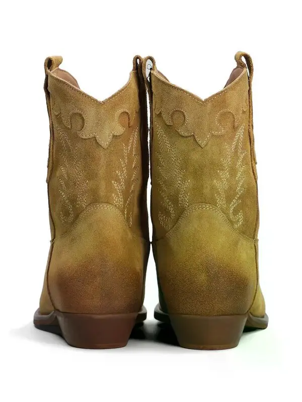 GISEL MOIRE Malawi Embroidered Suede Boots