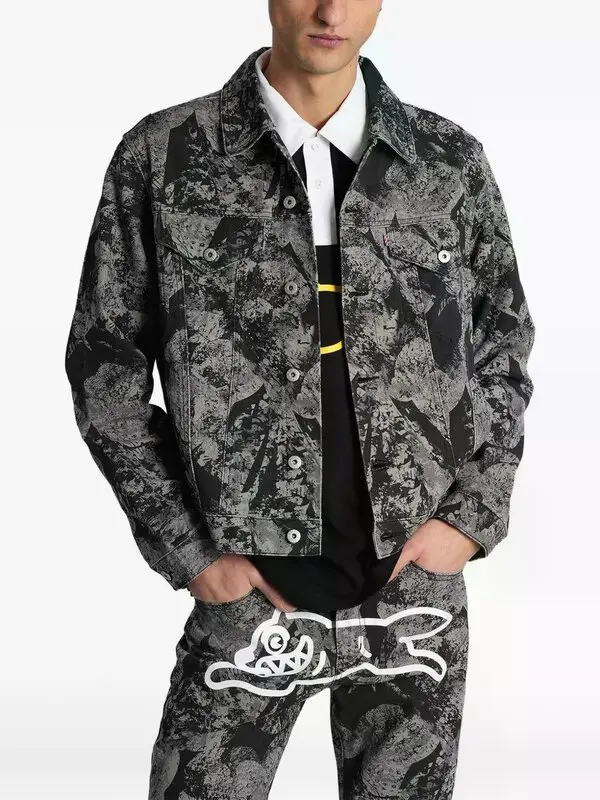 ICECREAM Abstract-print Denim Jacket