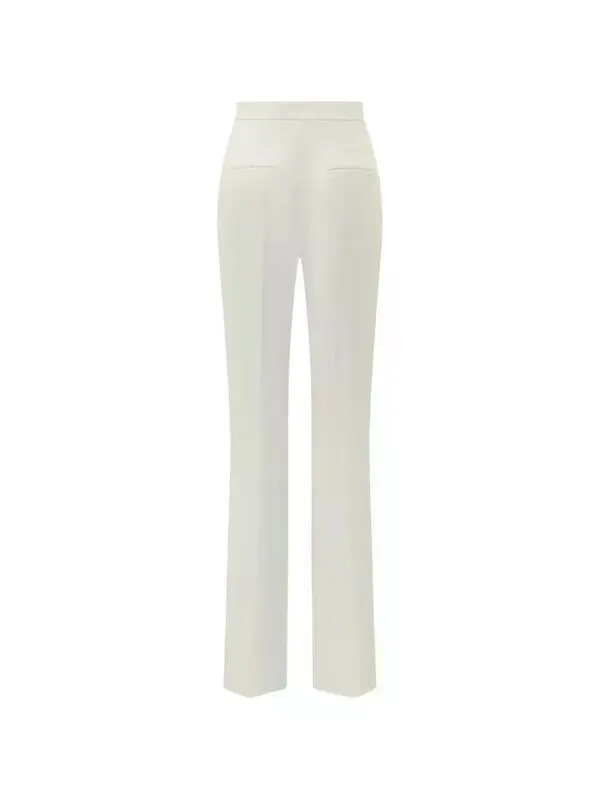 Max Mara Satin-stripe Pressed-crease Trousers - Neutrals