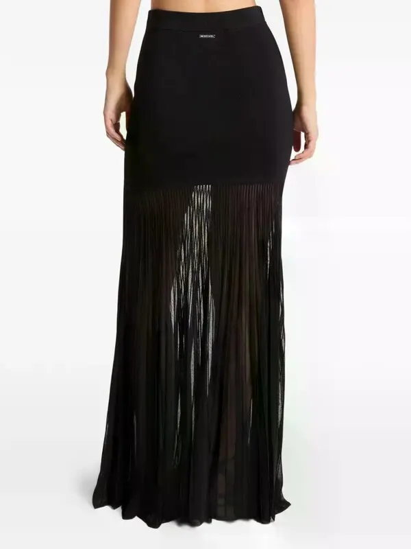 Michael Kors Pleated Ribbed Floor-length Skirt