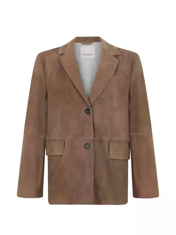 Max Mara Anfora Suede Notched-lapel Jacket