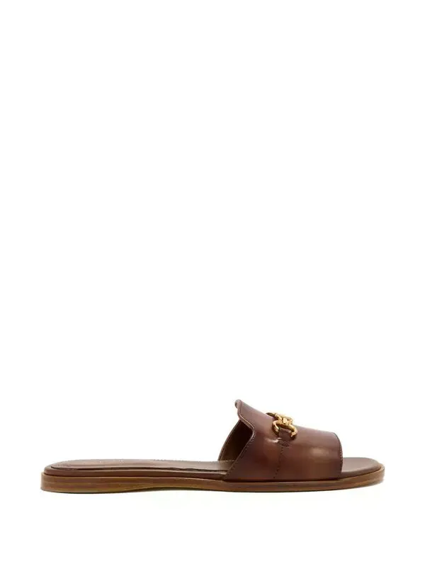 Magnanni Horsebit Logo-plaque Flat Sandals - Brown