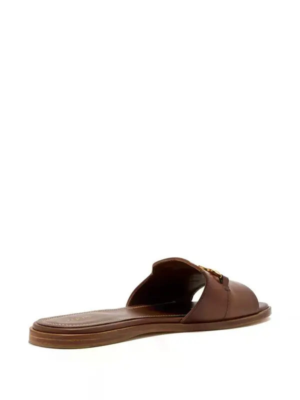 Magnanni Horsebit Leather Flat Sandals