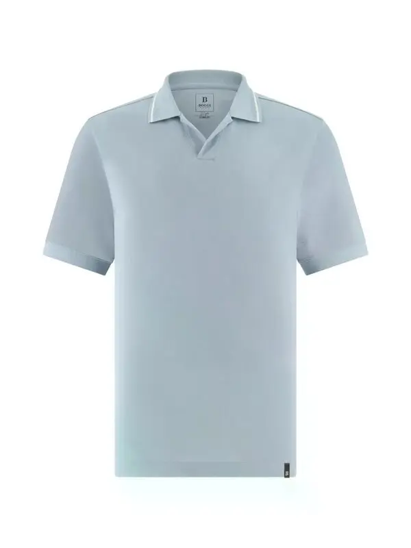 Boggi Milano High-performance Piqué Polo Shirt With S-cafè® Yarn - Blue
