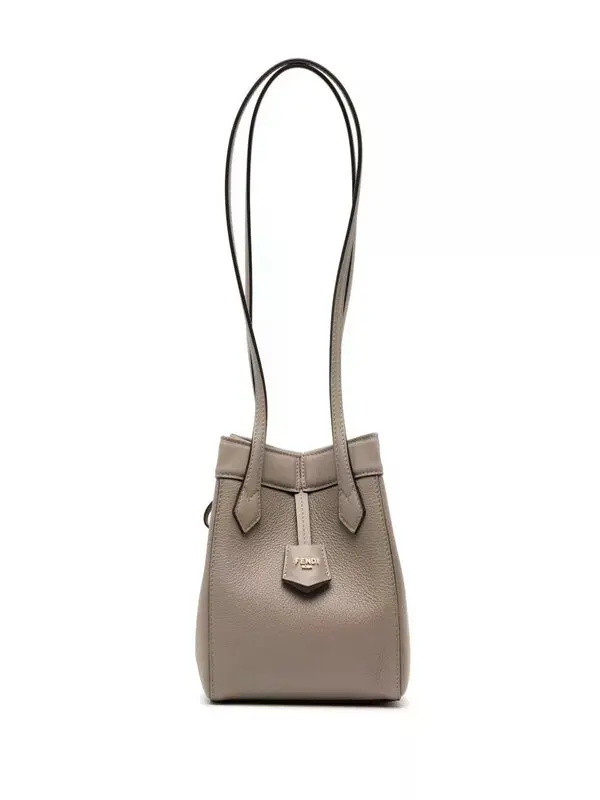 Fendi Mini Origami Leather Shoulder Bag - Brown