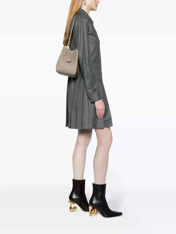 Fendi Mini Origami Leather Shoulder Bag - Brown
