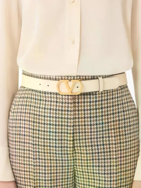 Valentino Garavani Vlogo Signature Reversible Belt - Neutrals