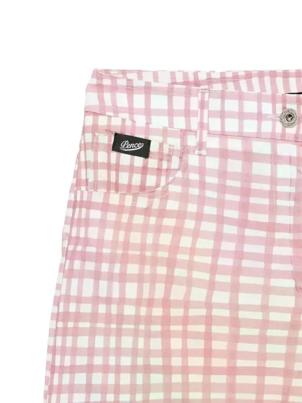 PENCE 1979 Luna Vichy-pattern Shorts - Pink